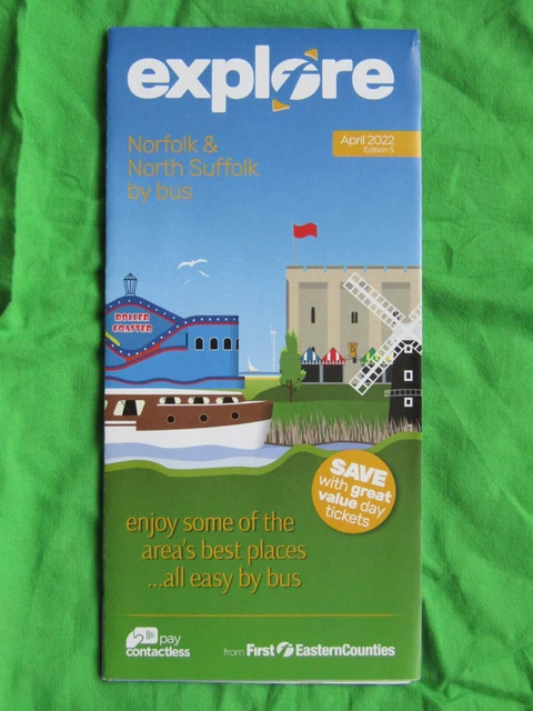 FIRST EASTERN COUNTIES Network Map April 2022 Edition 5 £2.99 - PicClick UK