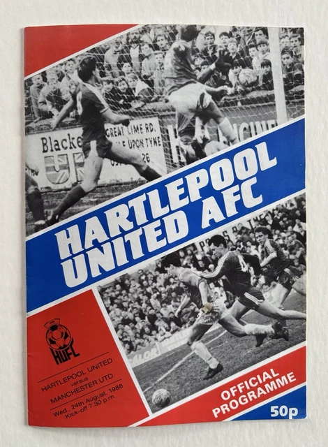 HARTLEPOOL UNITED PROGRAMME Bundle (8) Spurs & Man Utd. Paul Gascoigne ...
