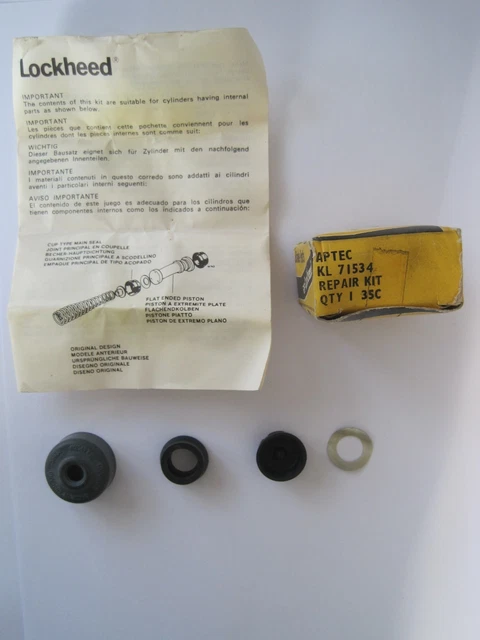 AP LOCKHEED CLUTCH Master Cylinder Seal Repair Kit 0.75" 3/4" Bore ...