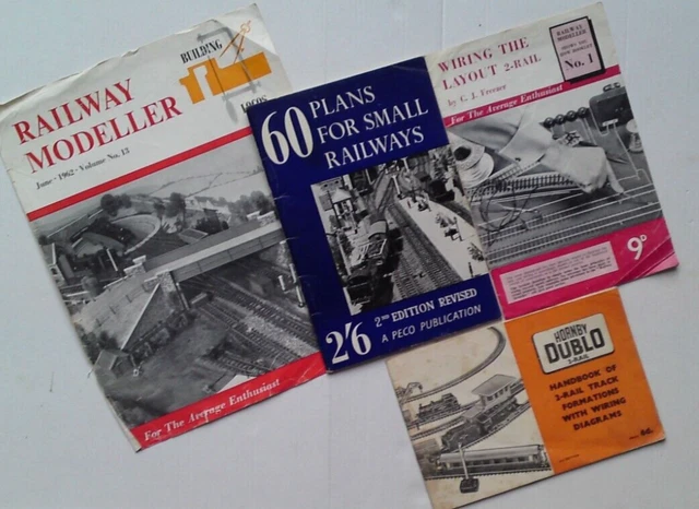 RAILWAY MODEL LAYOUT 60 PLANS SMALL RAILWAYS Peco Hornby Dublo 2-rail ...