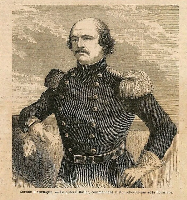AMERICAN CIVIL WAR / Le General Butler / Gravure Engraving 1862 EUR 7 ...