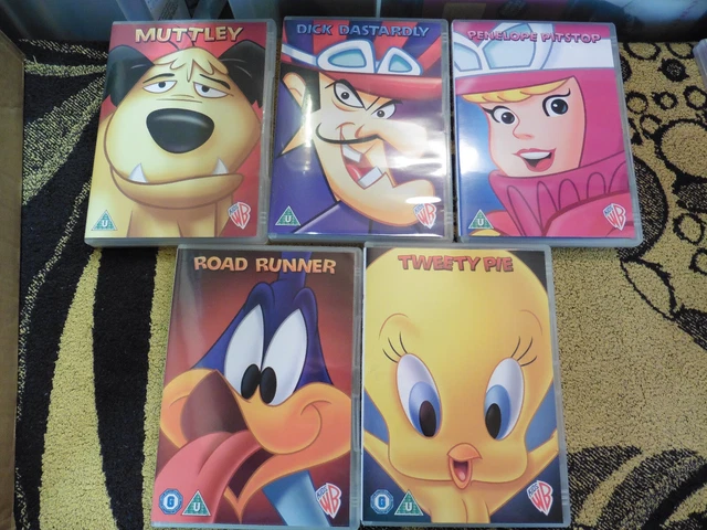 CARTOON DVD BUNDLE :Road runner, yweety pie, dick dasterly - 5 x DVDs £ ...
