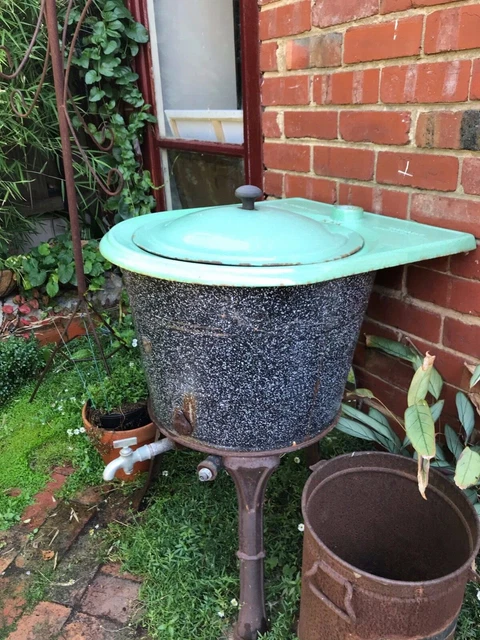 METTERS VINTAGE COPPER boiler 1930's/40's /enamel and cast iron $220.00 ...