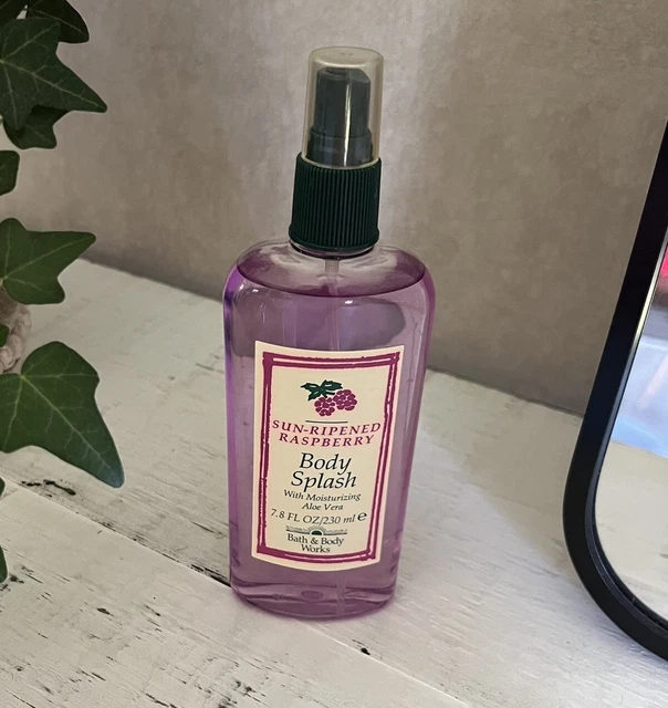 VINTAGE BATH BODY Works BBW Sun-Ripened Raspberry Body Splash 7.8 oz ...