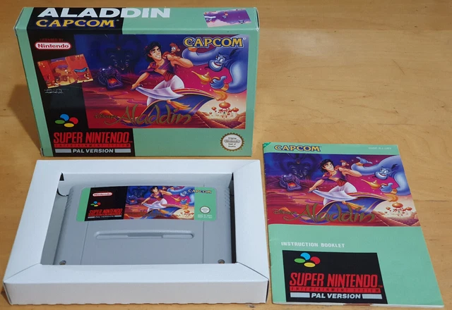 DISNEY'S ALADDIN FOR Super Nintendo SNES Complete & Near Mint £84.99 ...