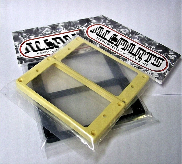 PICKUP SURROUNDS FOR Humbuckers Neck & Bridge Slanted - Flat Bottom for ...