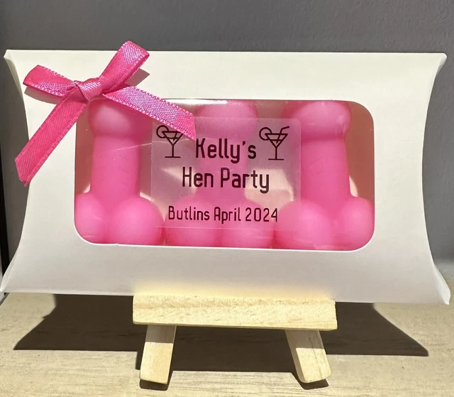 HIGHLY SCENTED HEN do hen party favours pink willy wax melts ...