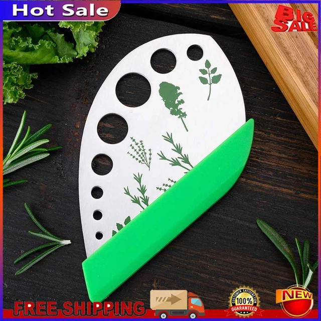 MULTIFUNCTIONAL 9 HOLES Herb Stripper Stainless Steel Vegetable Leaf ...