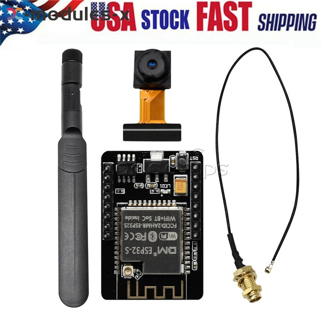 ESP32-CAM WIFI BLUETOOTH Development Board+OV2640 Camera Module Antenna ...