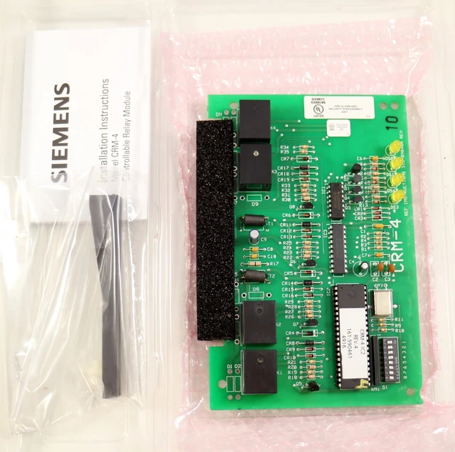 SIEMENS 500-890401 CRM-4 Control Relay Module Card Cerebrus Pyrotronics ...