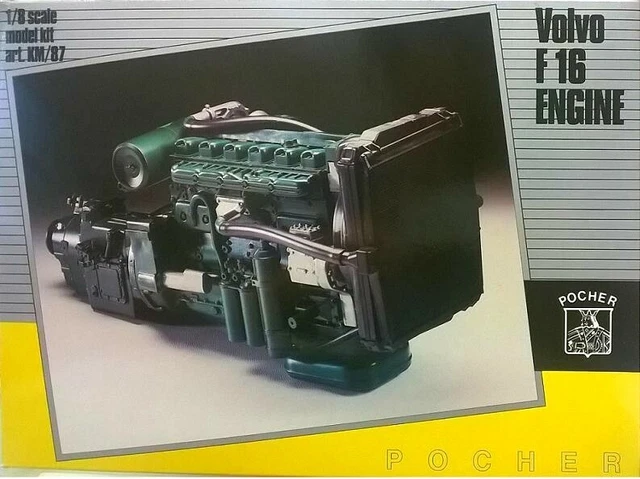 #POCHER VOLVO F16 Engine - 1/8 Scale Model Kit Km/87 Senza Scatola E ...