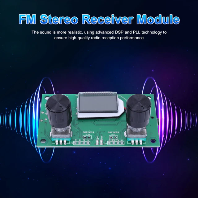 DIGITAL FM RECEIVER Module 50Hz-18KHz Stereo Radio Receiver Module DIY ...