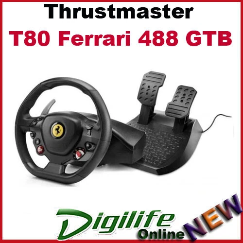 THRUSTMASTER T80 FERRARI 488 GTB Edition Racing Wheel For PC & PS4 TM ...
