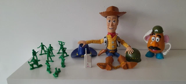 TOY STORY SQUAD Leader Woody Talking Doll Hats Radio Phead 2002 Hasbro ...