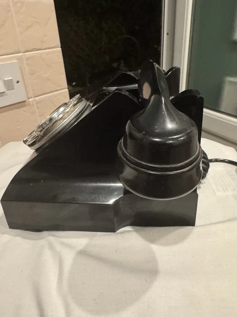 BLACK BAKELITE TELEPHONE 332F 1950s/60s GPO In Black In Excellent ...