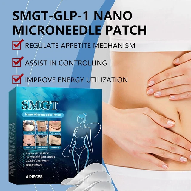 4PCS NANO MICRONEEDLE Patch, SMGT-GLP-1 Patch for Women & Men, Skin ...