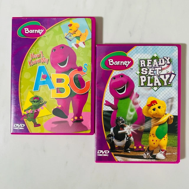 BARNEY - DVD Lot of 2 - Ready Set Play - Now I Know My ABC's - BJ ...