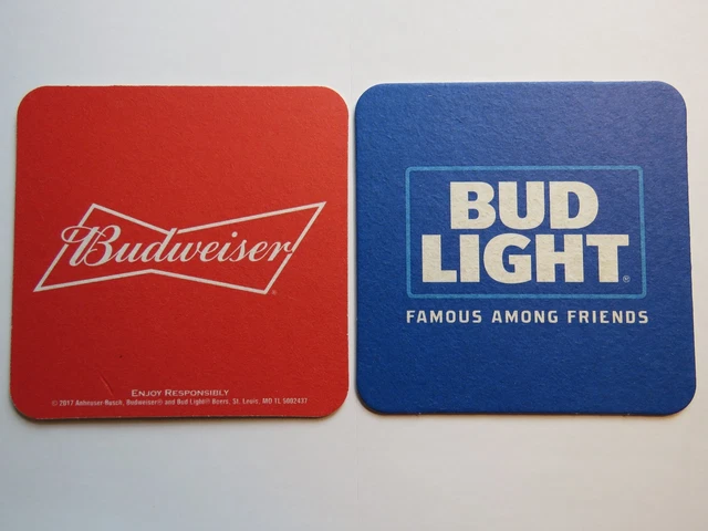 BEER COASTER ~*~ 2017 Anheuser Busch BUDWEISER Bud Light - Célèbre ...