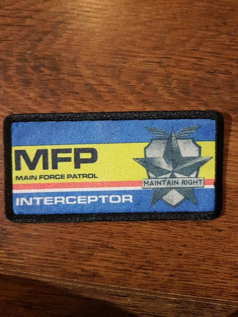 MAD MAX ROAD WARRIOR MAIN FORCE PATROL INTERCEPTOR BIKER GT SEW iron ON ...