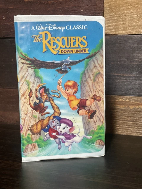 THE RESCUERS DOWN Under Walt Disney Classic VHS Tape 1991 Black Diamond ...