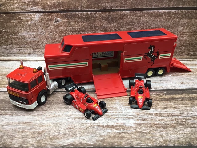 MATCHBOX SUPERKINGS FERRARI F1 Race Car Transporter Iveco Truck Die ...