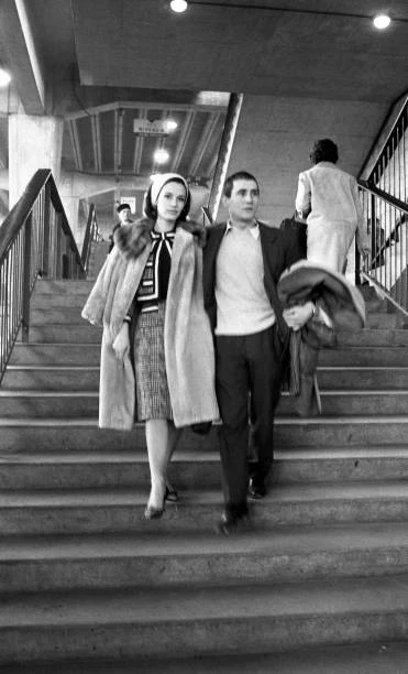 ROGER COGGIO AND Pascale Audret at the Salon des Arts Menagers- 1963 ...