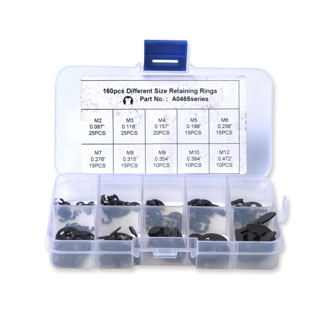 160 E TYPE Snap Ring Retaining Ring Kit Snap Ring Assortment £9.19 ...