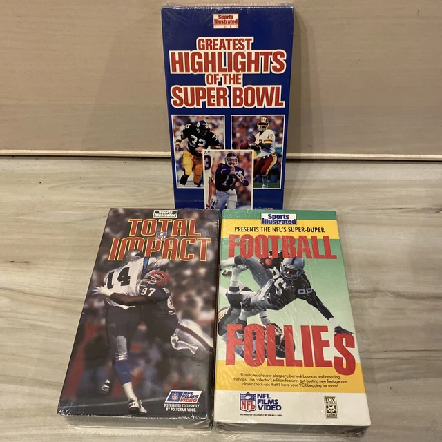 SPORTS ILLUSTRATED NFL NEW VHS LOT Greatest Superbowl Follies & Total ...
