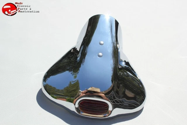 CHROME CLAM SHELL Tail Pipe Exhaust Deflector Shield Custom Car Truck ...