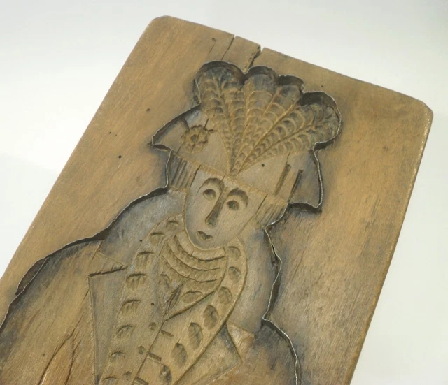 ANTIKE SPRINGERLE FORM Holz mit Metallrand Spekulatius Model Backform ...