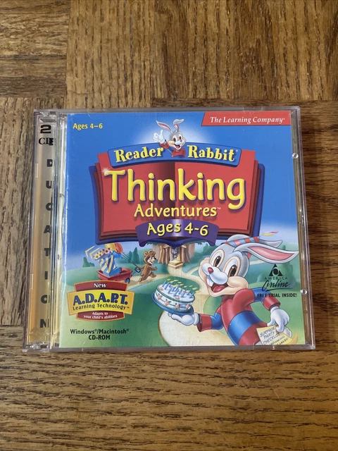 READER RABBIT THINKING Adventures Ages 4-6 PC Game $239.88 - PicClick