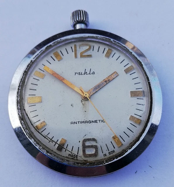 RUHLA , RARE vintage Germany GDR, DDR pocket watch, 60s no.8 £8.00 ...