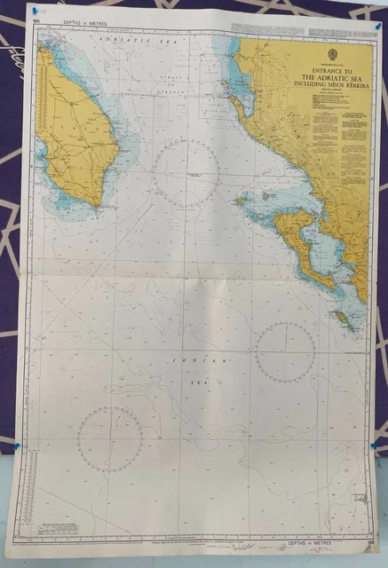 AMIRAUTÉ 188 ENTRÉE Pour Le Adriatique Mer Inclus Nisos Kerkira Carte ...