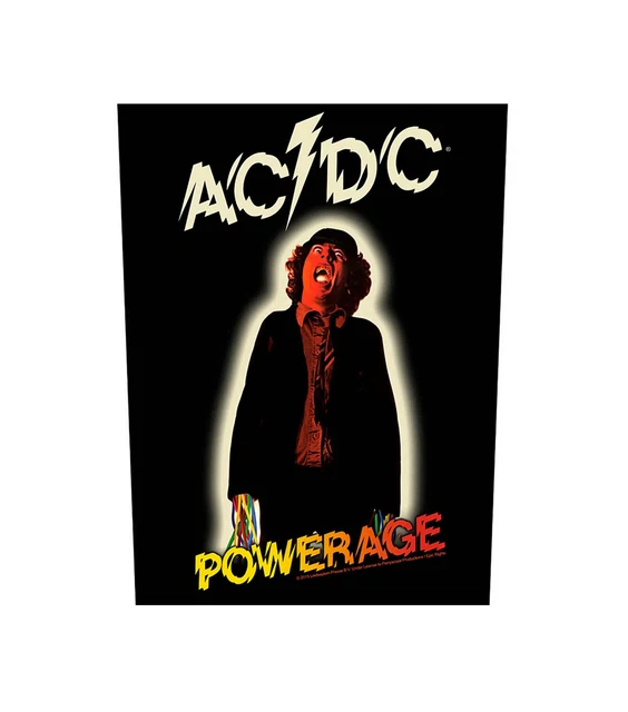 AC/DC BACK PATCH Angus Powerage Band Logo Official New Black Woven 36 cm x 29 cm £9.95 - PicClick UK