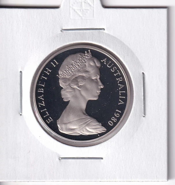 AUSTRALIAN PROOF: 1980 20 Cent Coin In 2X2 Holder .,, EUR 6,05 ...