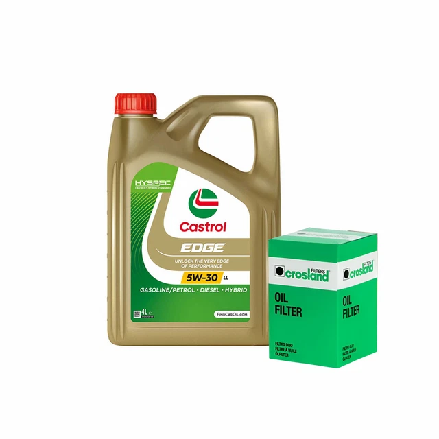 CASTROL EDGE LONG Life 5W30 Engine Oil 4L Crosland Oil Filter Service ...