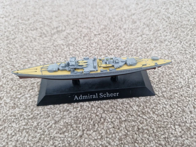 DEAGOSTINI 1/1250 BATTLESHIP Warship Collection Admiral Scheer Germany ...