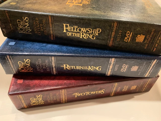 3 LOTR THE Lord of the Rings Trilogy Extended Edition DVD Box Sets Lot ...