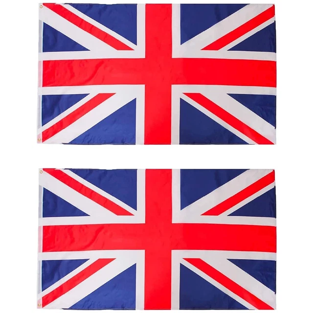 UNION JACK FLAG - 5ft x 3ft - Pack of 1 - Large Great Britain with... £ ...