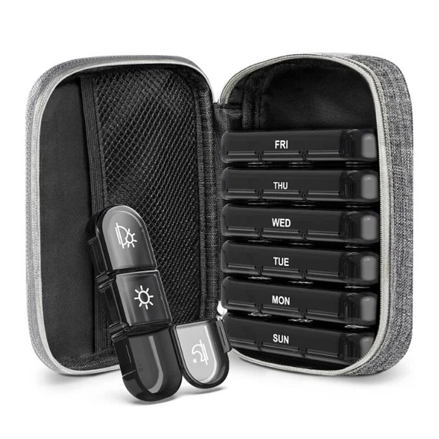 7 DAY PILL Box Weekly Tablet Daily Case Medicine Organizer Dispenser ...