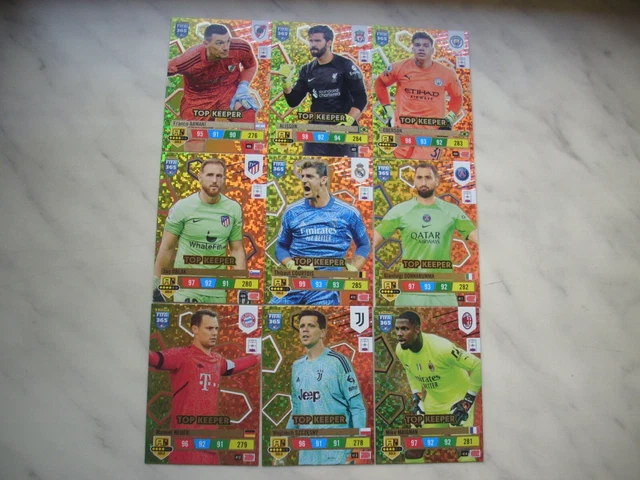 FIFA 365 2023 Full Set 9 Card Gold Top Keeper Szczęsny,Neuer,Alisson ...