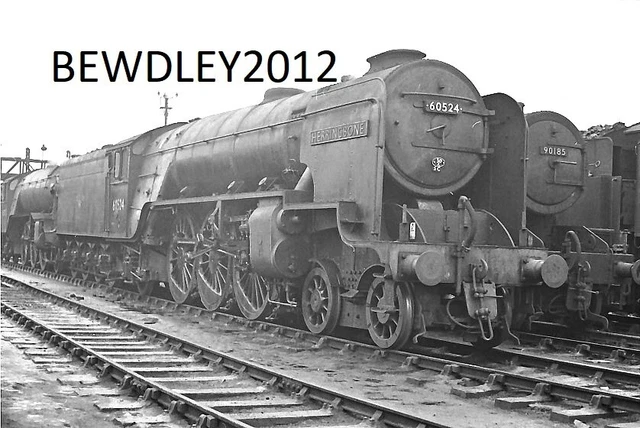 NEGATIVE 35MM LNER 60524 "HERRINGBONE" KINGS CROSS SHED MPD 1962 ...