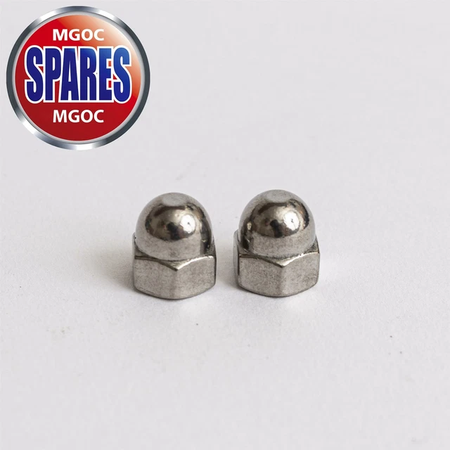CLASSIC MG MGBGT Pair of TWO Tailgate Dome ¼ Quarter Inch Nuts 14B1981 ...