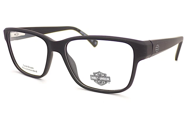 HARLEY DAVIDSON GLASSES Frame Rubberised Black 56mm Men's Eyeglasses ...