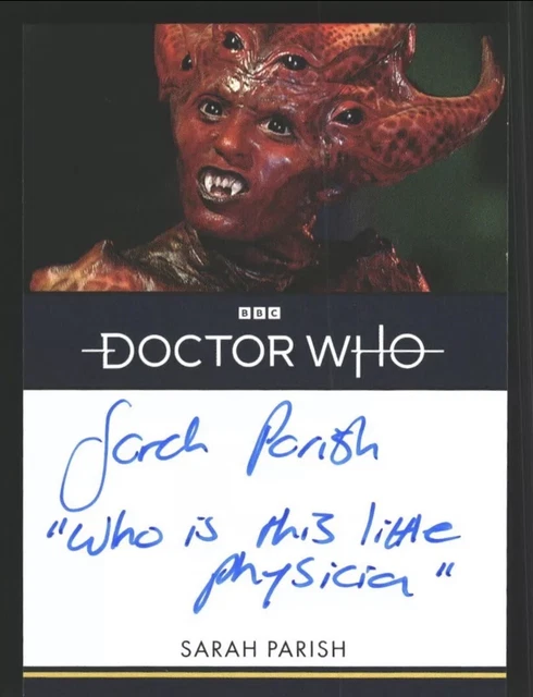 DOCTOR WHO SERIES 1-4 Sarah Parish Autograph/Autogramm Inscription #04 ...