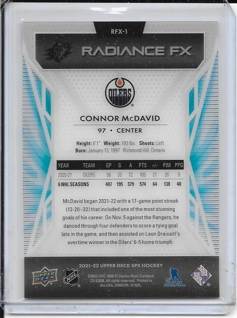 2021-22 SPX CONNOR McDavid Radiance FX # RFX-1 $9.00 - PicClick CA