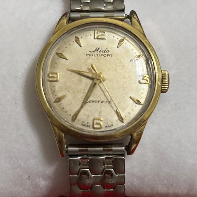 MIDO MULTIFORT SUPER Automatic Vintage Watch Works Manual Wind Swiss ...