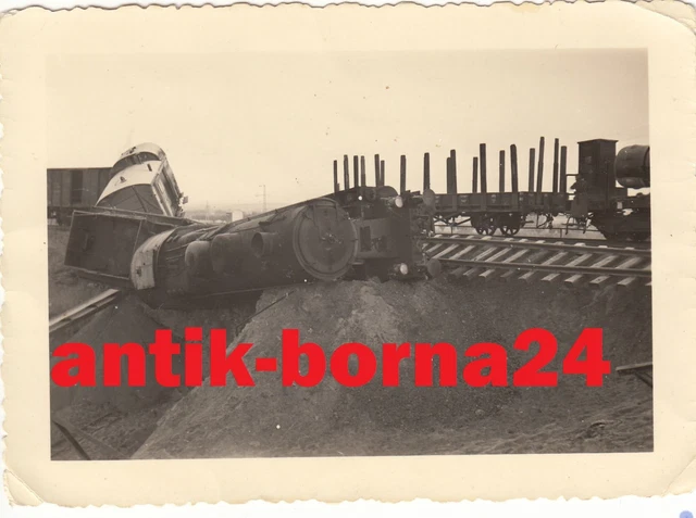 FOTO SOLDAT PANZER Regiment 5 Frankreich Eisenbahn Dampflok Unfall ...