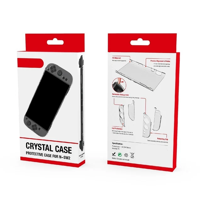 CLEAR DOCKING CASE for Nintendo Switch 2 with Shock Protection Features ...