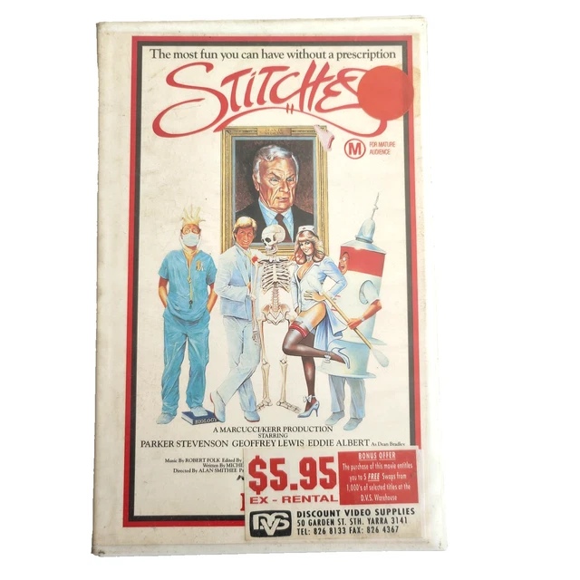 STITCHES VHS VIDEO Tape 1985 Parker Stevenson Eddie Albert Comedy ...